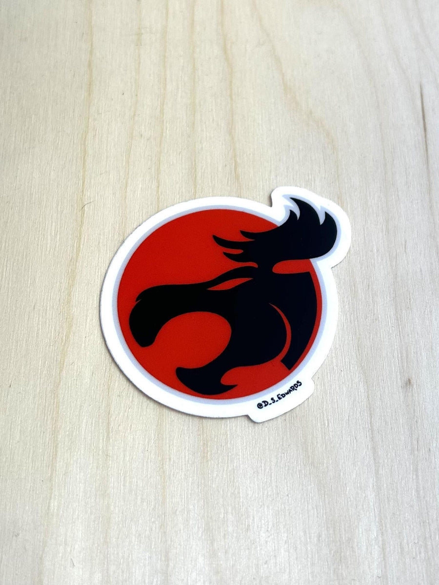 Thunder Moose One Inch Sticker – The Maine Souvenir Shop